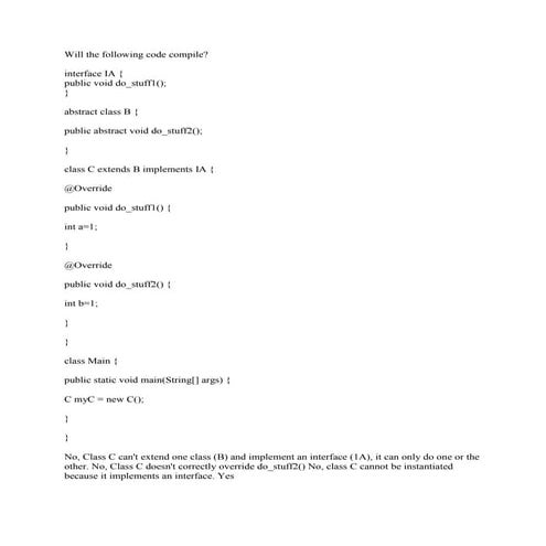 Will the following code compile- interface IA { public void do_stu (1).docx
