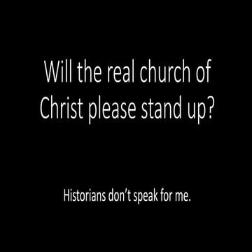 Will the real church of christ please stand | PPTX