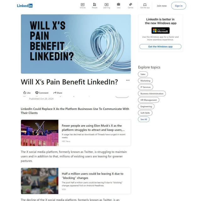 Copy of LinkedIn Article Will X's Pain Benefit Linkedin | PDF | Resume Writing and Advice | Job ...