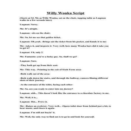 Willy Wonka Script | DOC