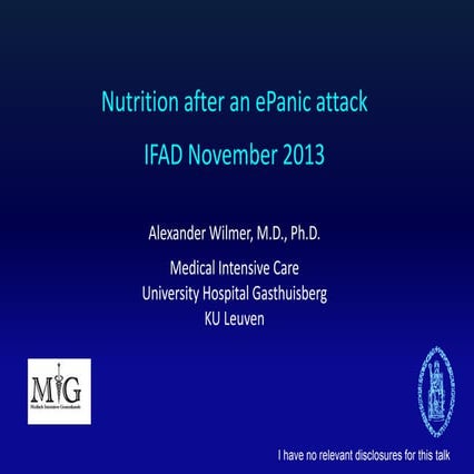 Nutrition after an ePanic attack | PPT