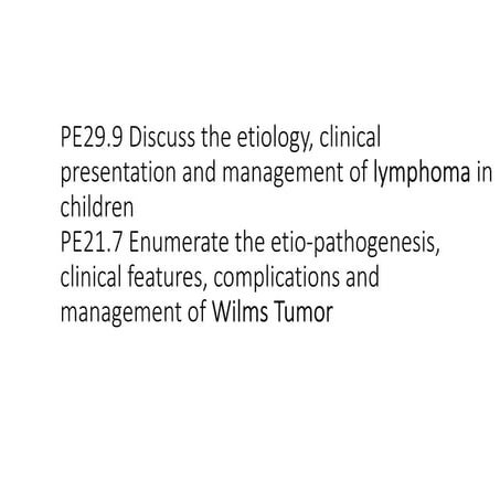 Lymphoma in children Dr G.Rajkumar | PPTX