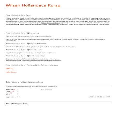 Wilsan hollandaca-kursu | PDF