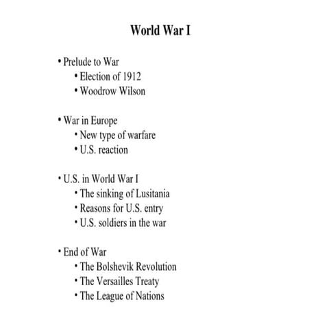 Wilson And Wwi | PPT