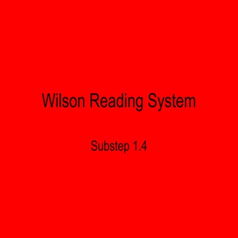 Wilson 1 4 | PPT