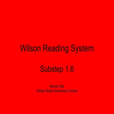 Wilson 1 6 | PPT