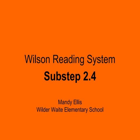 Wilson 2 4 | PPT