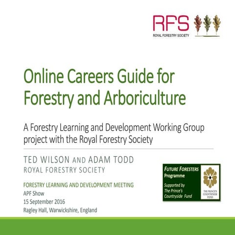 Online Careers Guide for Forestry and Arboriculture | PDF