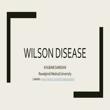 Wilson Disease | PPTX
