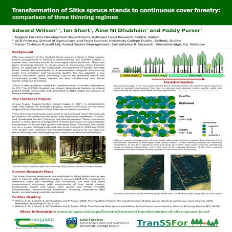 Transformation of Sitka spruce stands to continuous cover forestry: comparison of three thinning ...