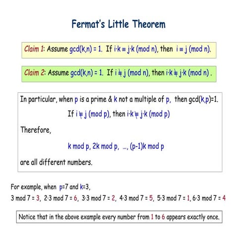 wilson's and fermat little theorem .ppt