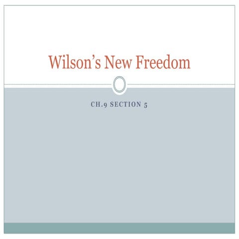 Wilson’s new freedom | PPT