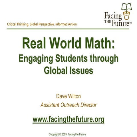 Real World Math | PDF | Environment | Science