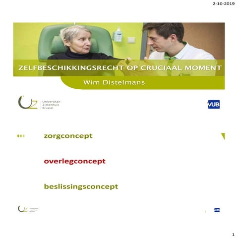 Het zelfbeschikkingsrecht op een cruciaal moment - Wim Distelmans | PDF