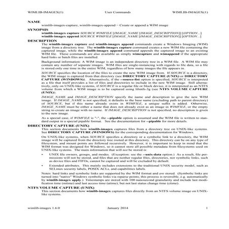 Wimlib imagex-capture | PDF