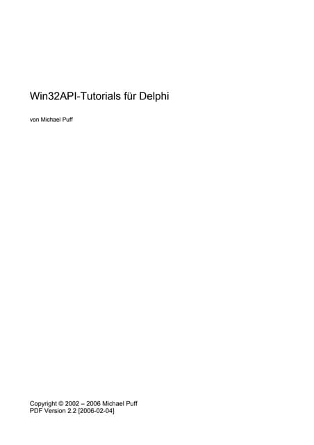 Win32 Api Tutorials Pdf | PDF Win32 Api Tutorials Pdf | PDF