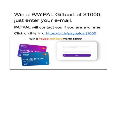 Win a paypal giftcart of $1000, | PDF | Credit Cards | Personal Debt
