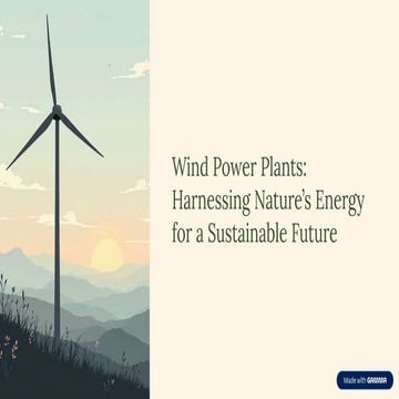 Wind power plant | PPTX