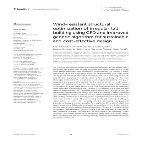 Wind-resistant structural optimization of irregular tall building using ...