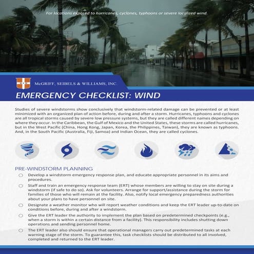 Hurricane Prep - Wind Checklist | PDF