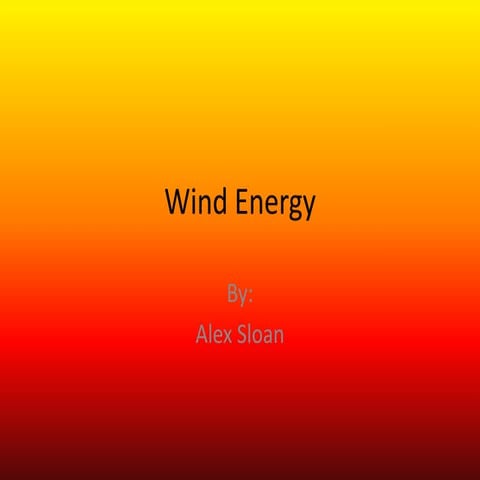 Wind energy | PPTX