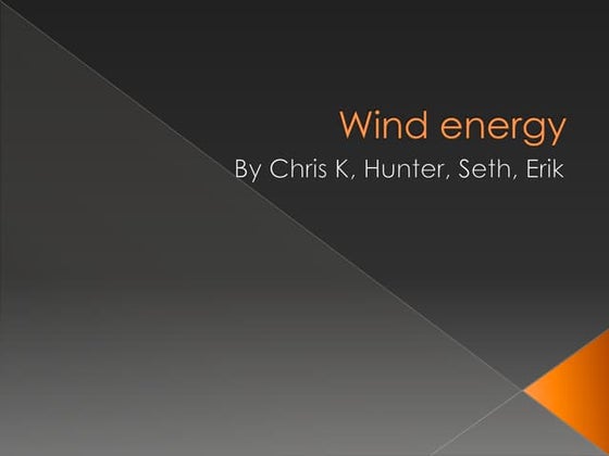 Horizontal Axis Wind Turbine | PPTX