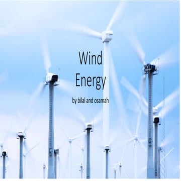 Wind energy | PPT