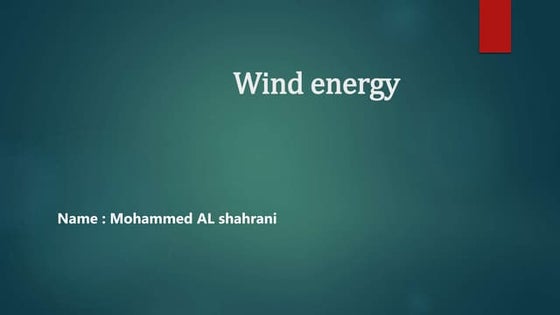 Wind Energy | PPT