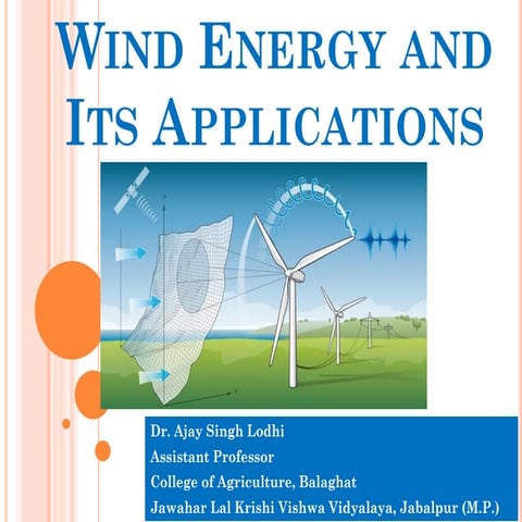 Wind energy and its application | PDF