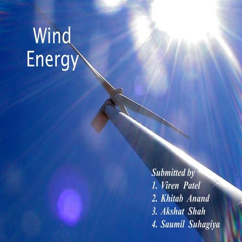 Wind energy final ppt | PPTX