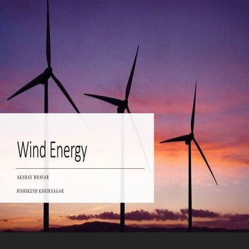 Wind energy and Wind turbine | PPTX | Science