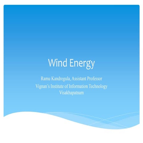 Wind energy | PPTX