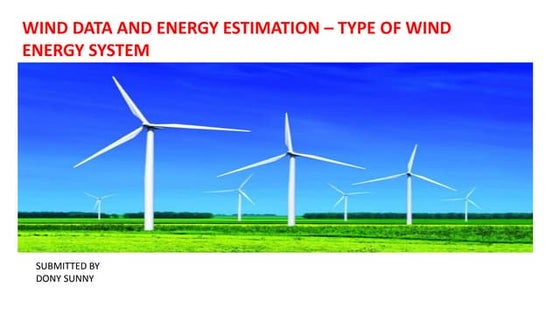 Wind energy and its application | PPT