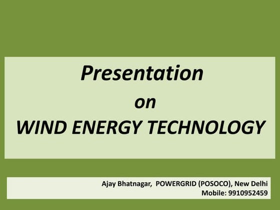 Wind turbine power | PPT