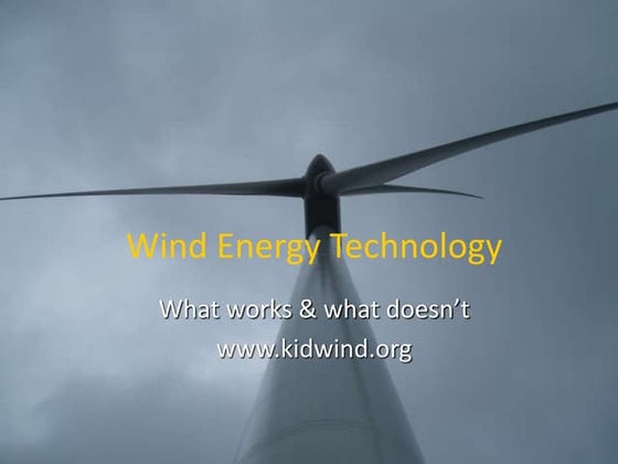 Horizontal Axis Wind Turbine | PPT