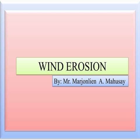 Wind Erosion | PPT