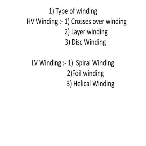 Winding of the transformer different types | PPTX