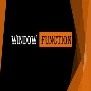 Digital Signal Processing - Window Functions | PPTX