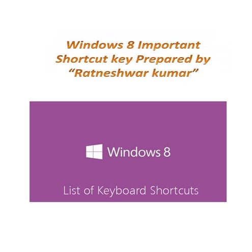 Window 8 short key | PDF