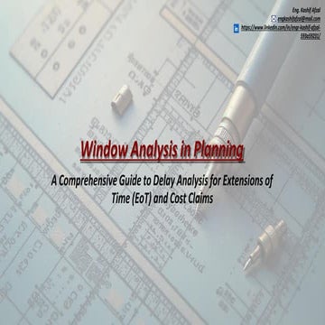 Window Analysis in delay analysis of Construction project | PDF
