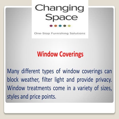 Window coverings | PPTX