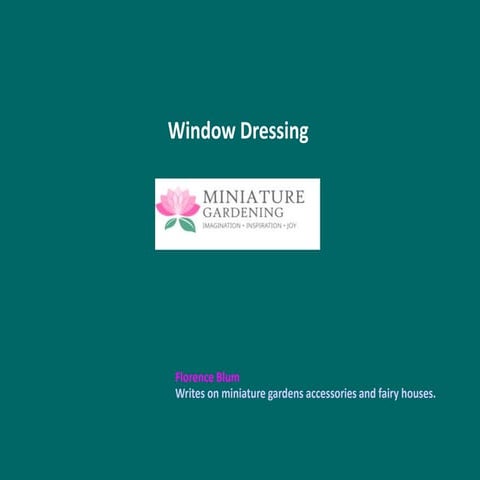 Window Dressing | PPT