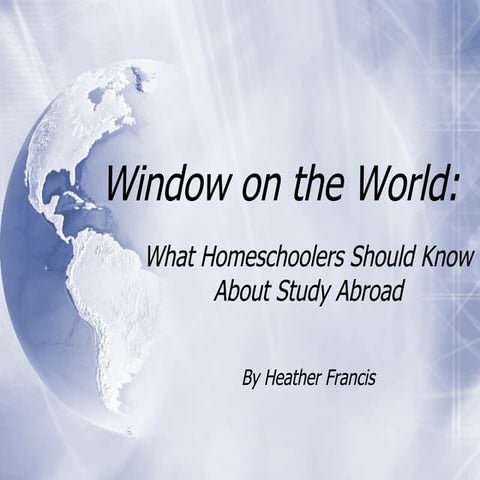 Window On The World | PPT | Homeschooling | Education