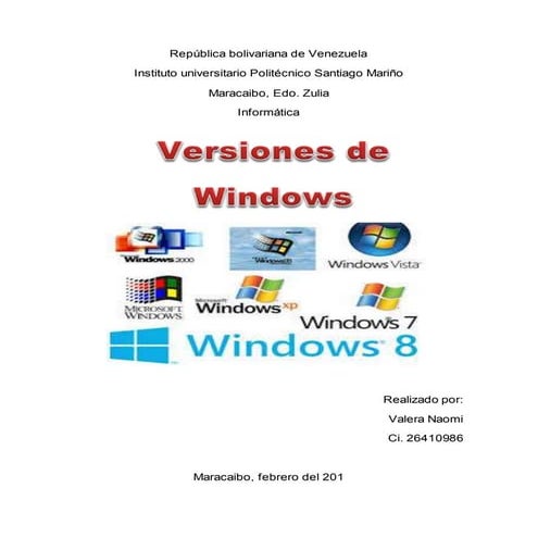 Versiones del windows ery | DOCX