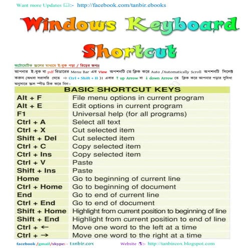 Windows shortcut by tanbircox | PDF