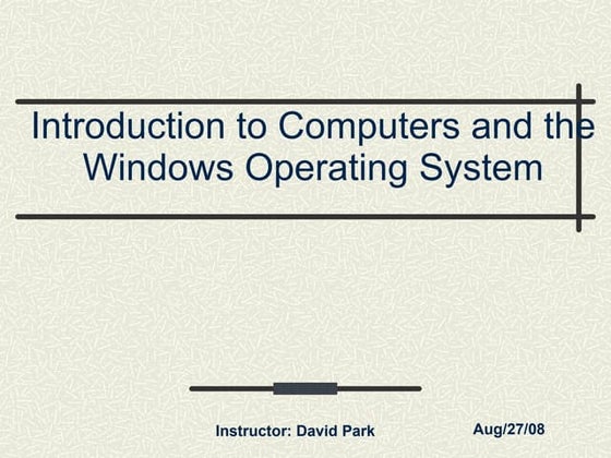 Basic computer class 1 | PPT