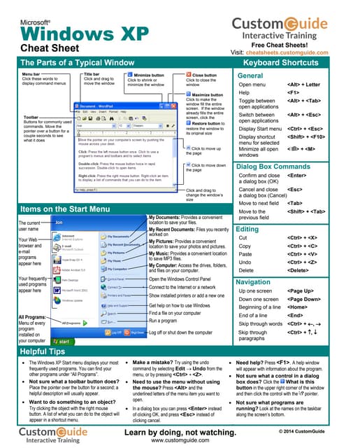 Windows 7-cheat-sheet | PDF