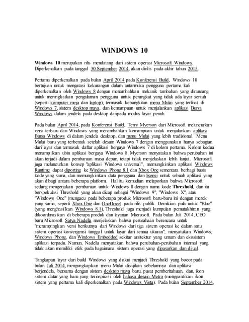 Materi Terkait Pengenalan Aplikasi Windows | PPTX