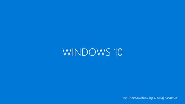 Windows 10 Main User Interface (UI) | PPTX