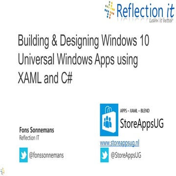 Building And Designing Windows 10 Universal Windows Apps Using Xaml And C Ppt 